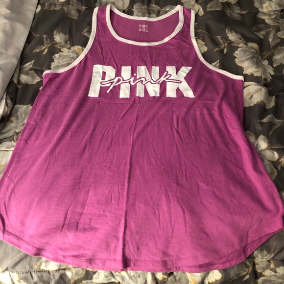 PINK Victoria's Secret | Tops | Pink Victorias Secret Racerback Tank ...
